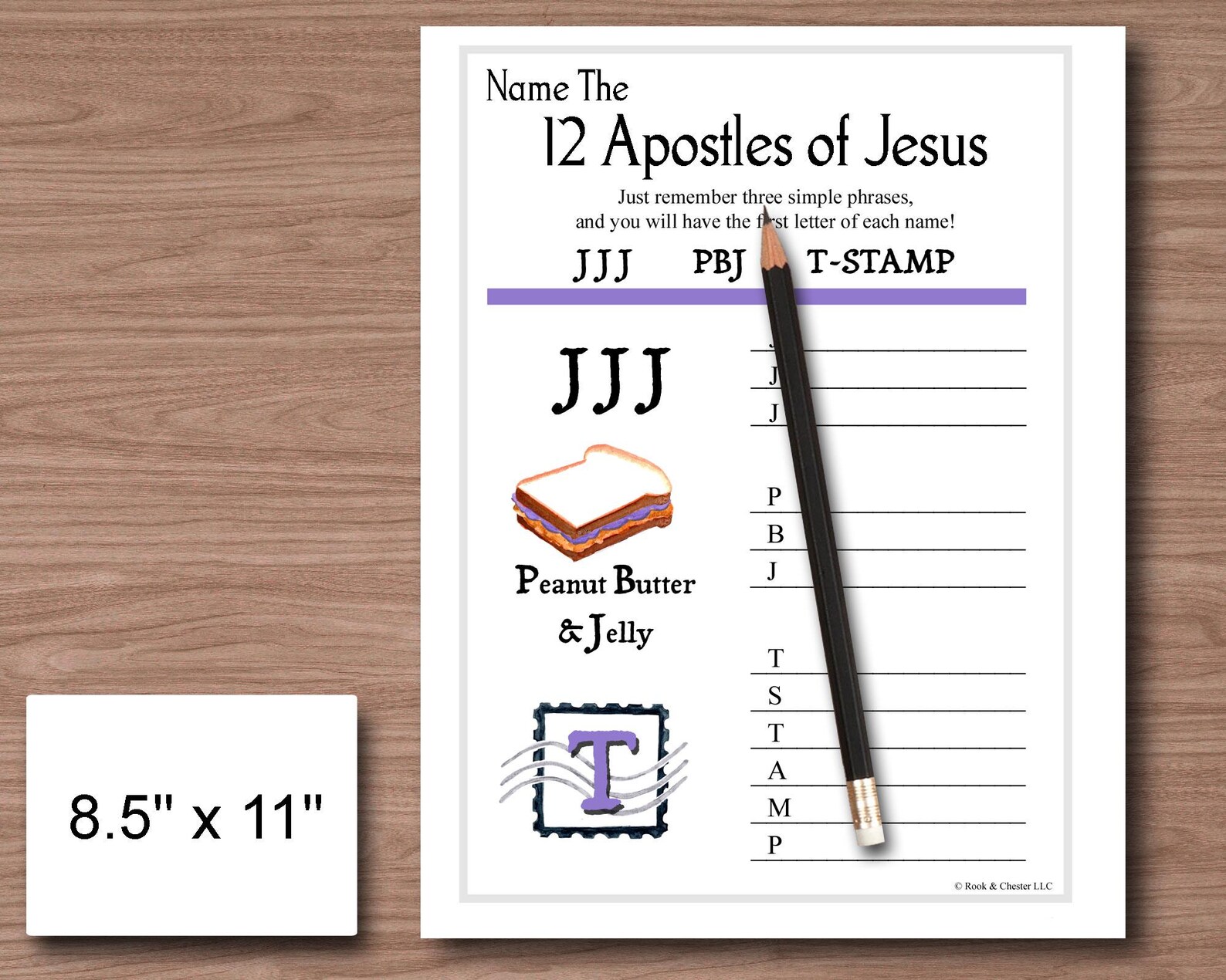 12 Apostles of Jesus Game - Cute Original Watercolor Art Print - Sunday ...