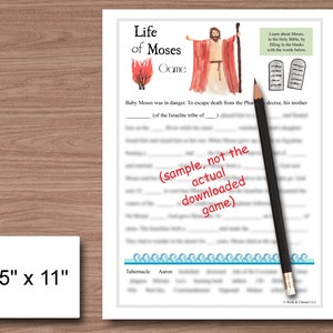 Life of Moses Game Cute Original Watercolor Print Sunday School Home ...