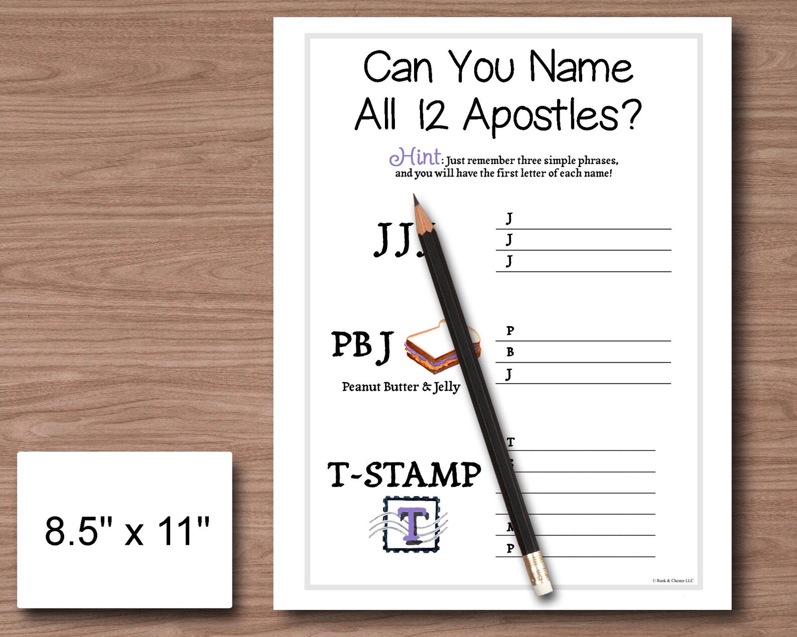Names of the 12 Apostles of Jesus Game – Instant Digital Download - Etsy