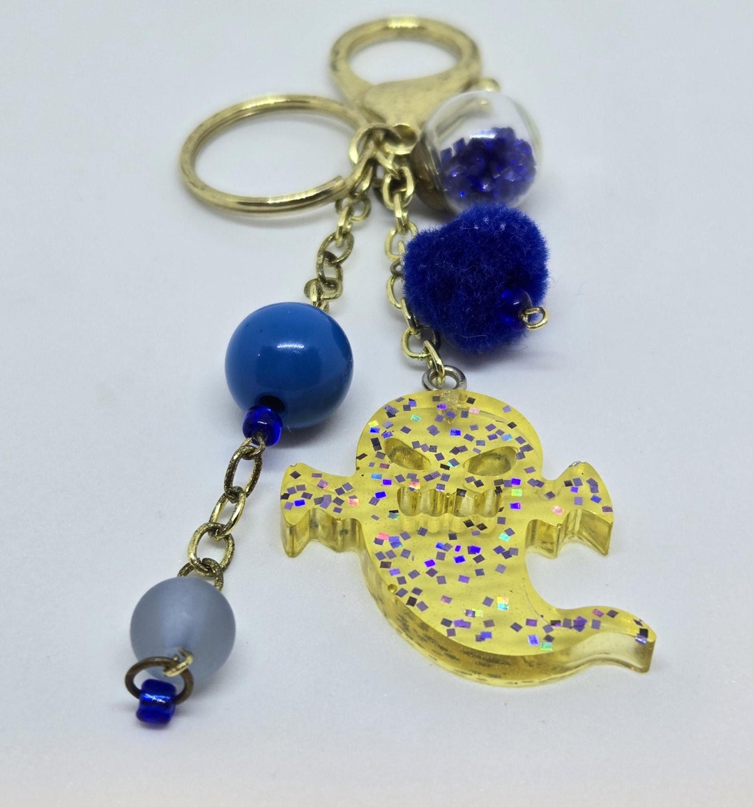 Blue Ghost Keychain - Etsy