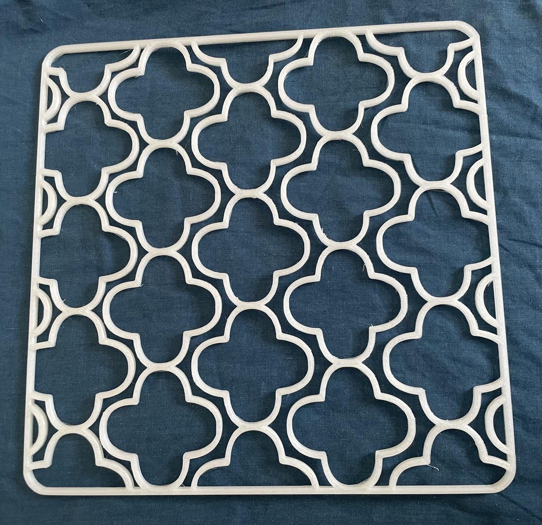 Neo Gothic Islam Inspired Geometric Quarterfoil Stencil 30cm X 30cm 12 ...