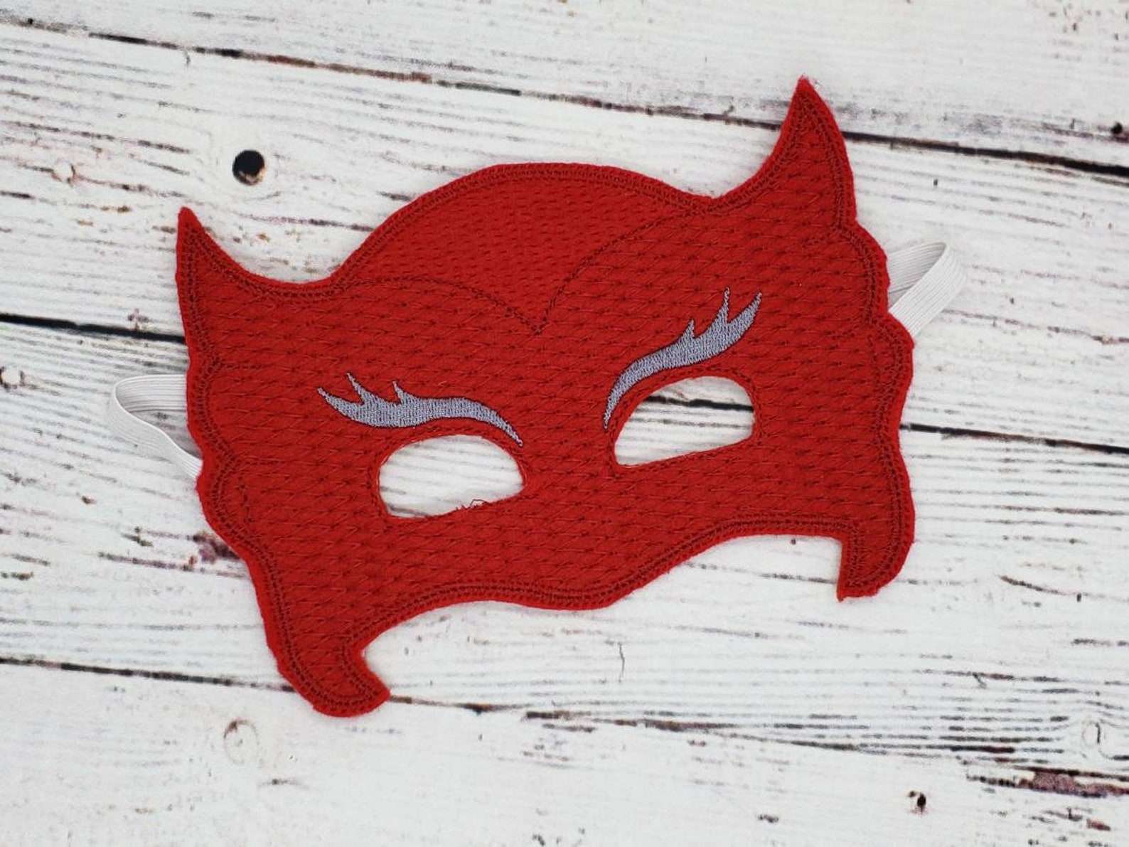 ITH Red Owl Play Mask In The Hoop Design Pajama Masks | Etsy