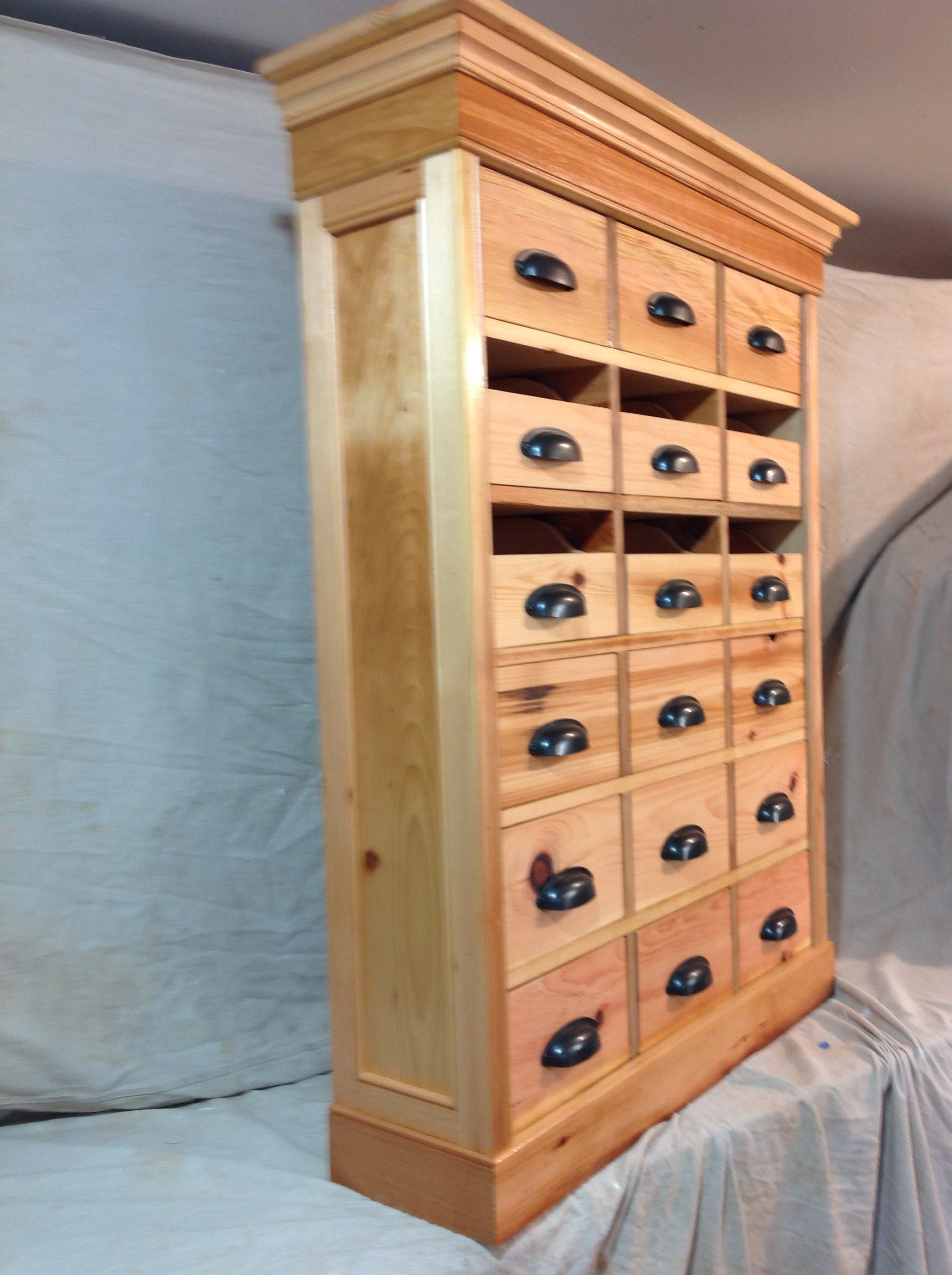 Reclaimed Lumber Apothecary Cabinet, 18 Drawer Storage - Etsy
