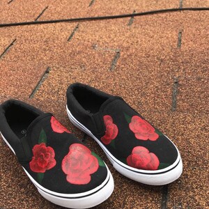 Rose Vans, Rose Shoes, Custom Sneakers - Etsy