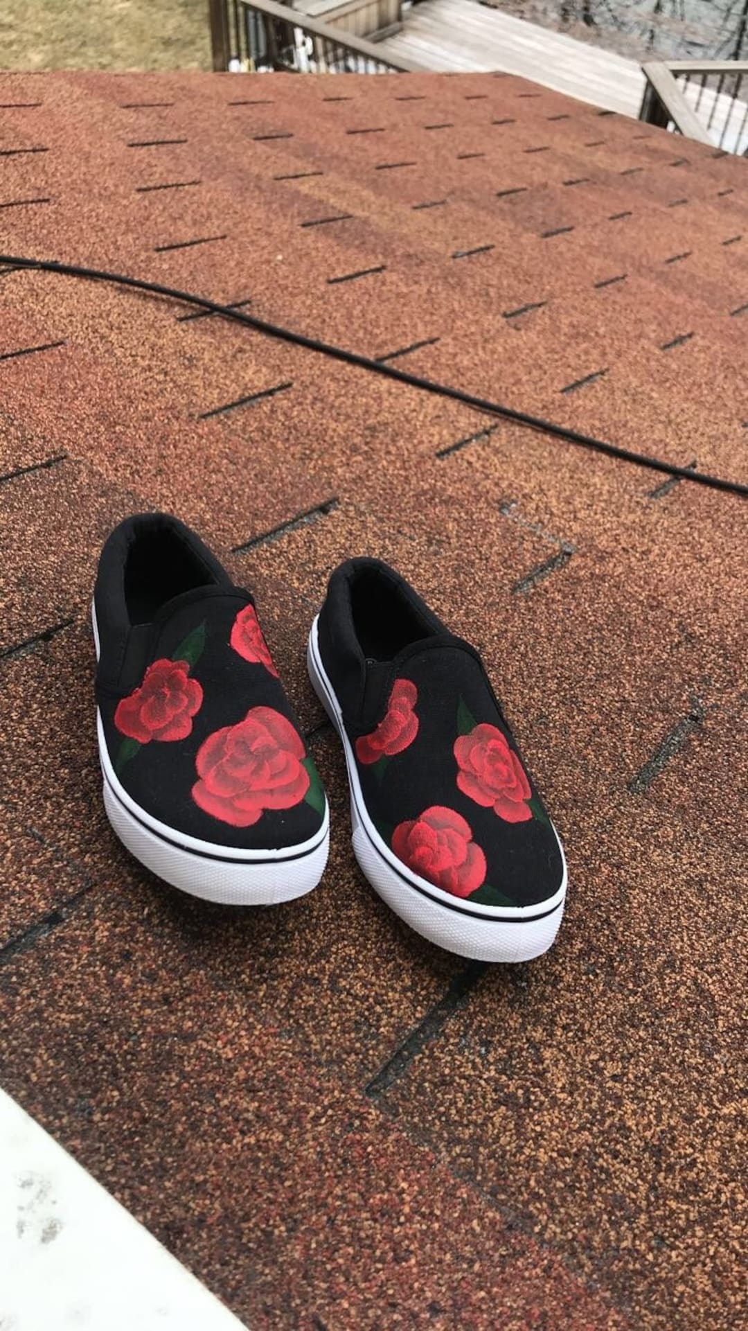 Rose Vans, Rose Shoes, Custom Sneakers - Etsy