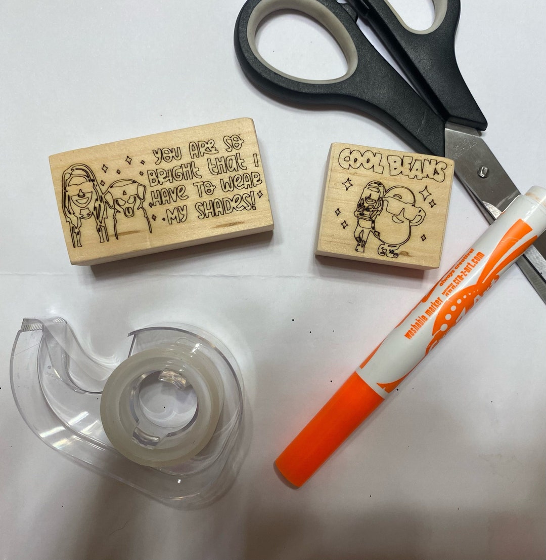 Custom Wood-handle Rubber Stamps - Etsy