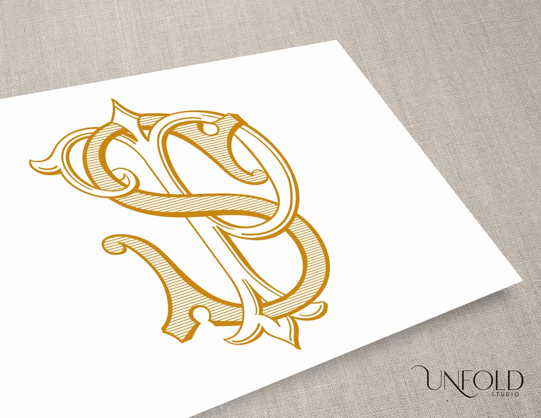 PS or SP Name Initials, Classic Monograms, Wedding Monogram, Duogram ...
