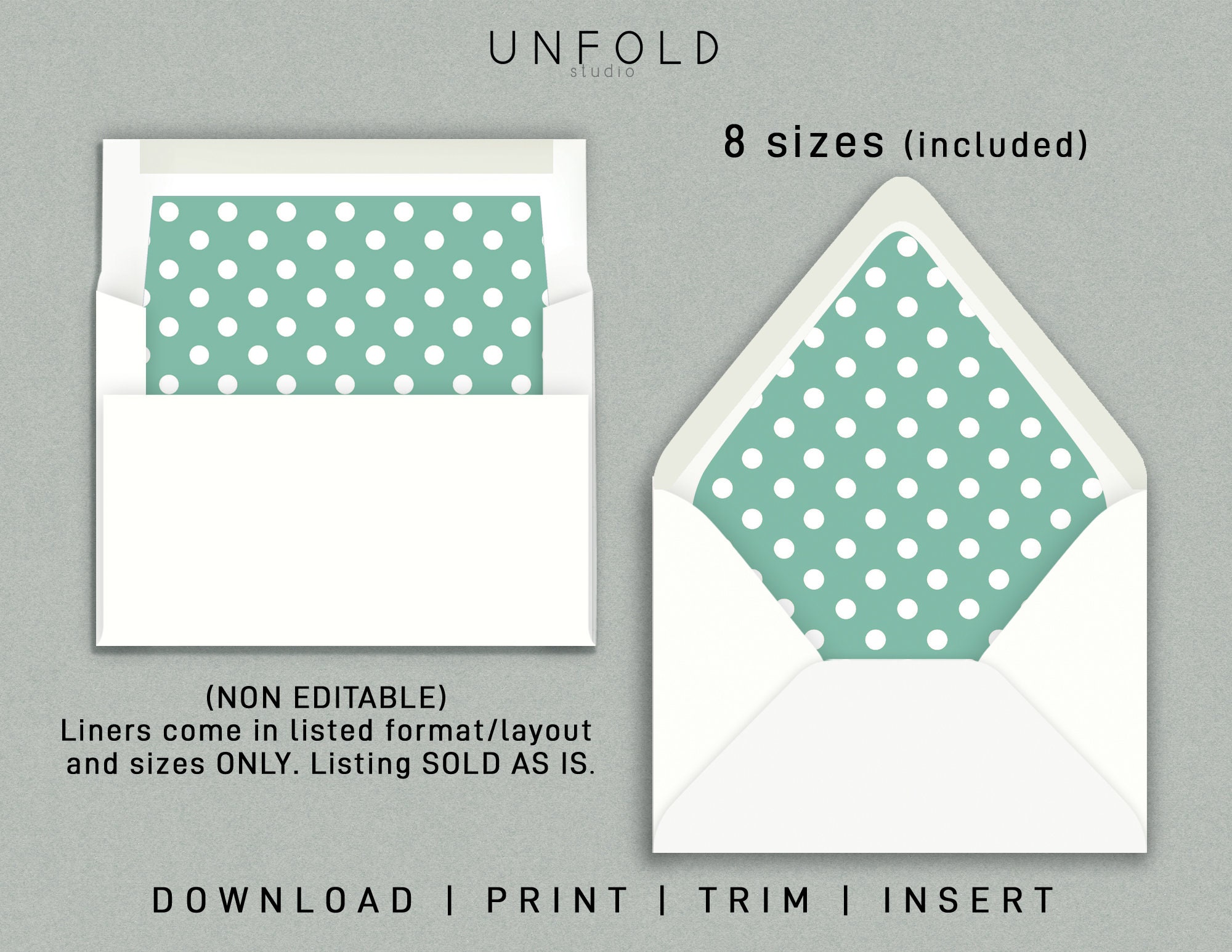 Printable Envelope Liner Templates 8 Envelope Types Included - Etsy