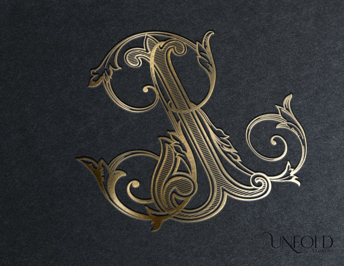 J,R Name Initials,vintage Monograms, Wedding Monogram, Two Initials ...