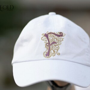 F Monogram Embroidery Files With Flourish Swirl Decoration in 3", 4 ...