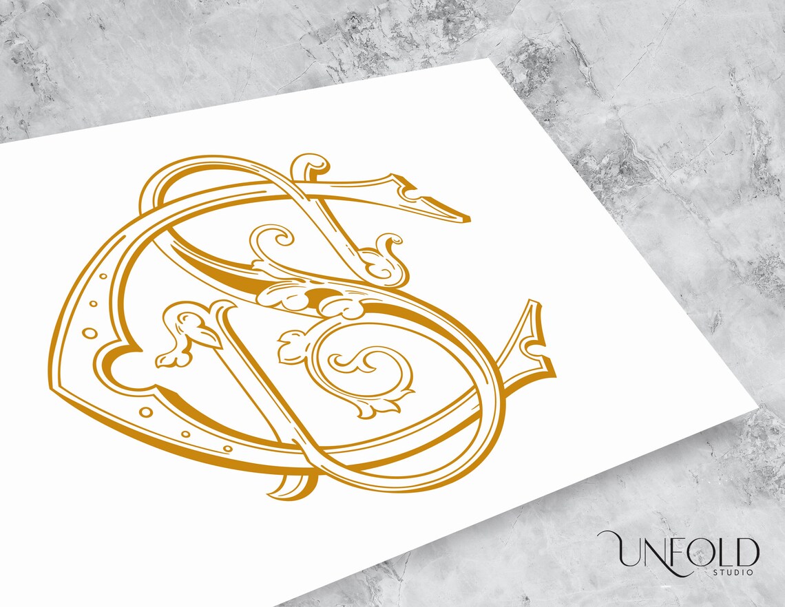 Designer Based Classic Monogram Made With Pre-made Letters ...