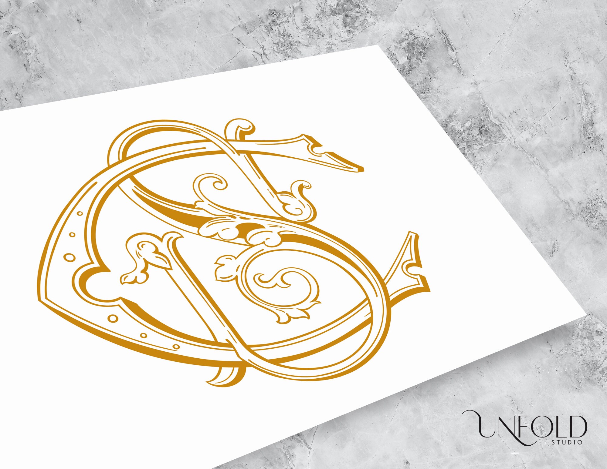 Designer Based Classic Monogram Made With Pre-made Letters ...
