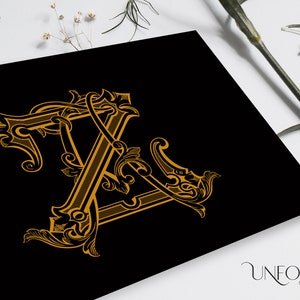 Handpainted Interwoven Vintage Monograms wedding monogram | Etsy