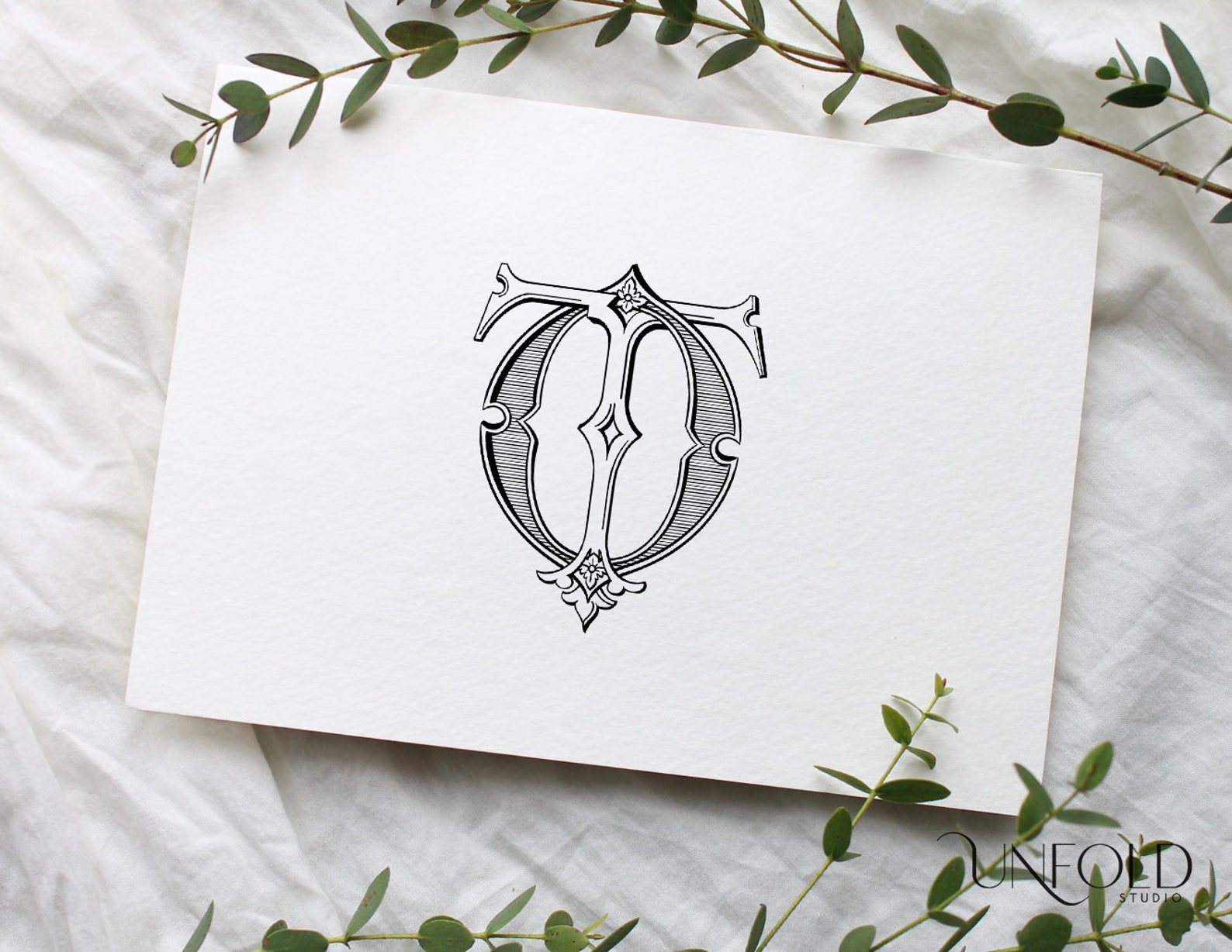 Digital Download, Interlocking Monogram, Wedding Monogram, Two Letters ...