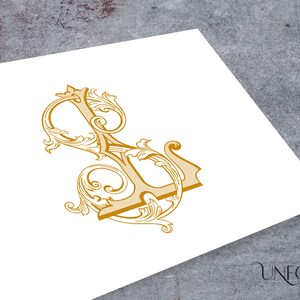SL or LS Name Initials, Classic Monograms, Wedding Monogram, Duogram ...