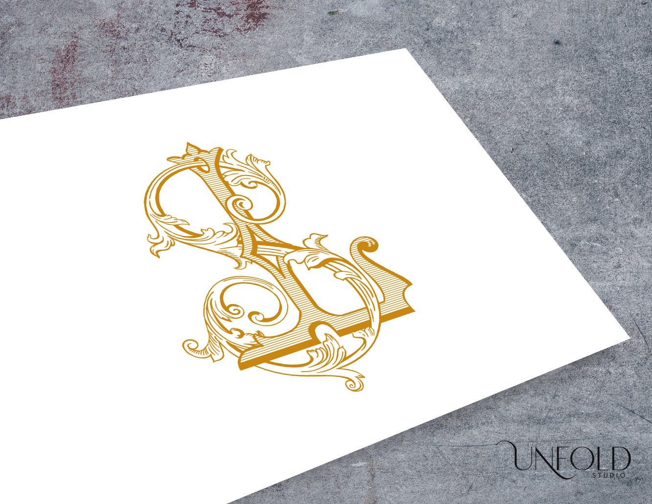 SL or LS Name Initials, Classic Monograms, Wedding Monogram, Duogram ...