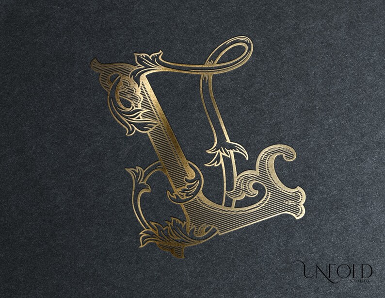 T & L Hand-painted Interwoven Vintage Monograms, Wedding Monogram ...