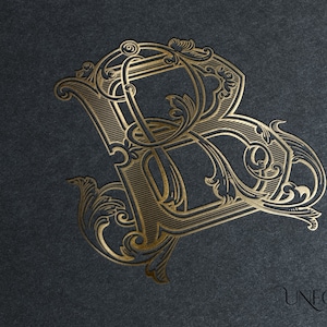 BR, RB Name Initials Vintage Monograms, Wedding Monogram, Duogram ...