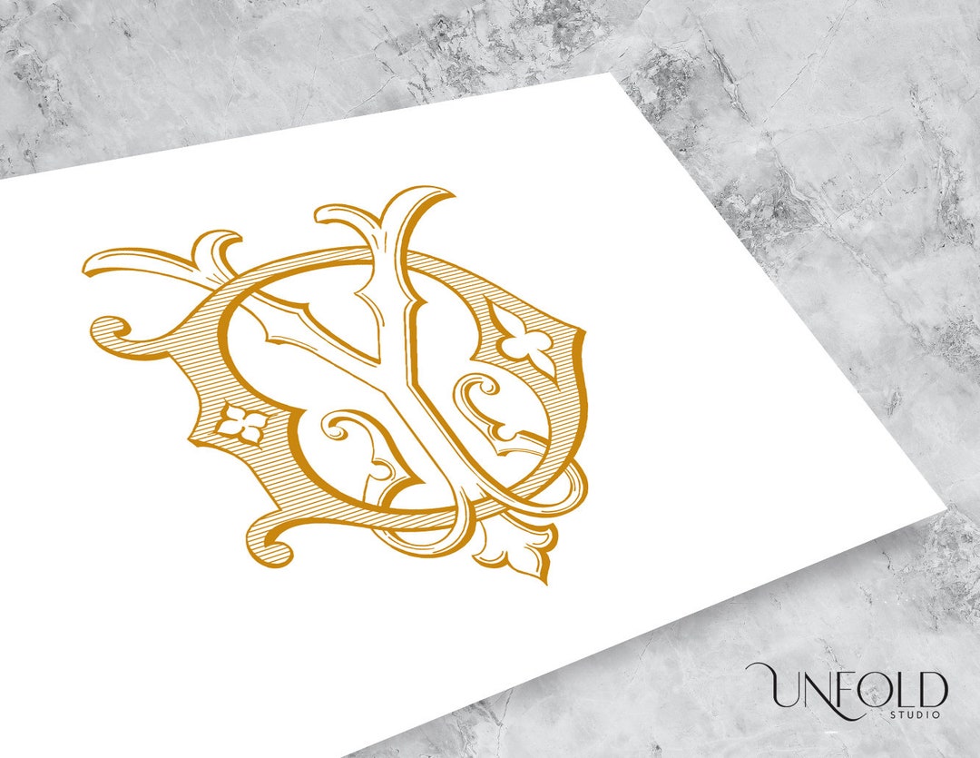 D & Y Name Initials, Classic Monograms, Wedding Monogram, Duogram ...