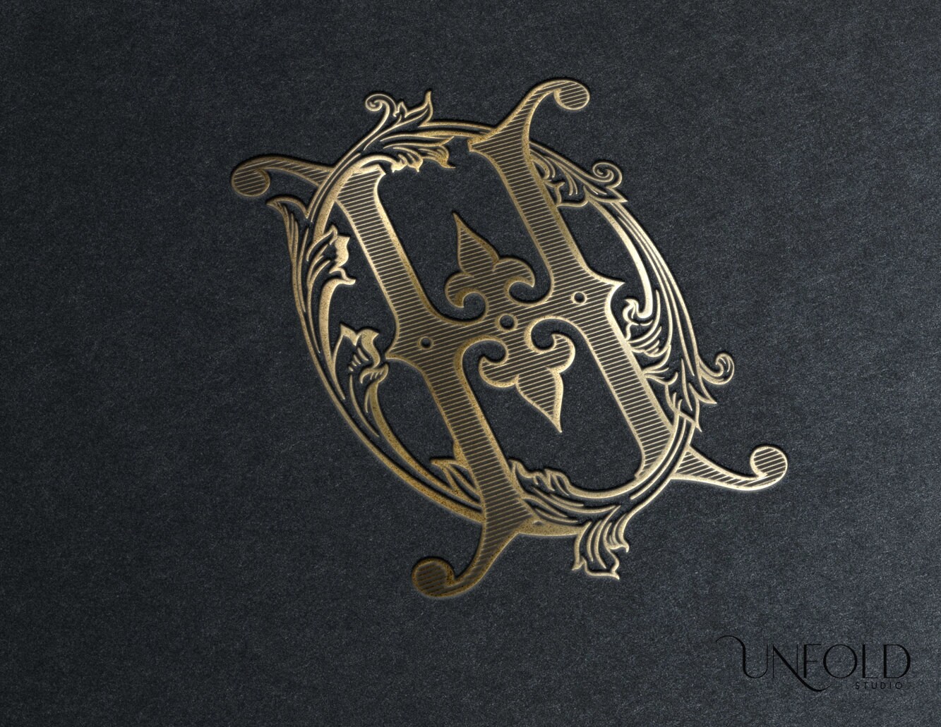 O and H Handpainted Interwoven Vintage Monograms, Wedding Monogram ...