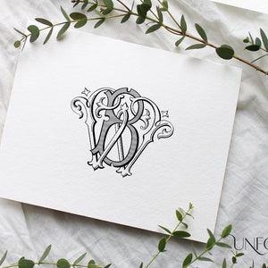W & B Name Initials, Classic Monograms, Wedding Monogram, Duogram ...