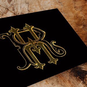 HR or RH Name Initials, Classic Monograms, Wedding Monogram, Duogram ...