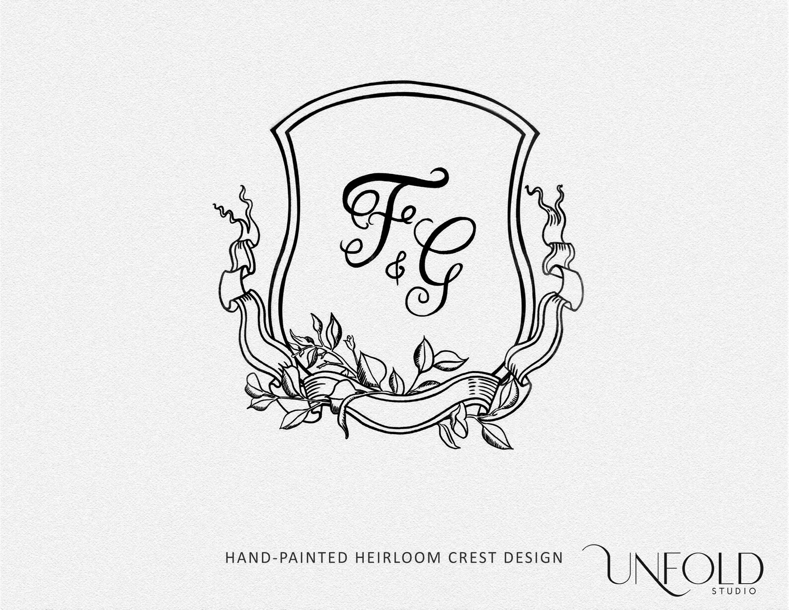 Vintage Crest 1 - Pre-made Heirloom Crest Design With Your Choice of ...