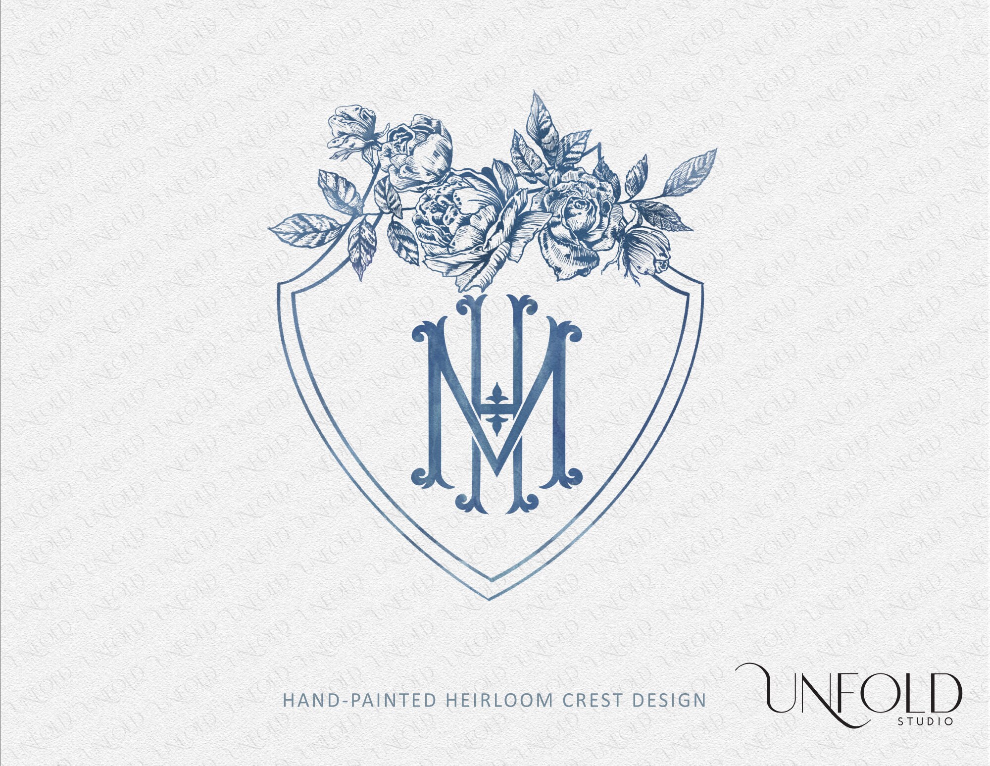Vintage Crest 6 - Pre-made Heirloom Crest Design With Your Choice of ...