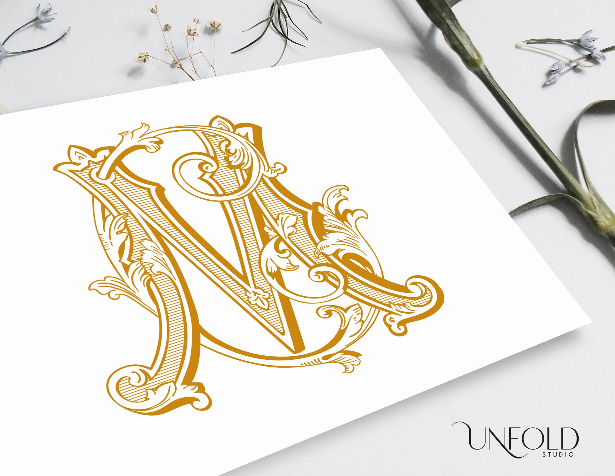 M & C Vintage Monograms Wedding Monogram Digital Download - Etsy