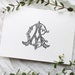 C & A Hand-painted Interwoven Vintage Monograms, Wedding Monogram ...