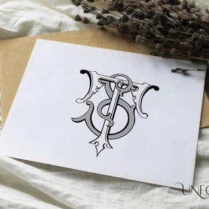 Custom Pre-made Monogram for Letters T and S, Personalized Letter Art ...