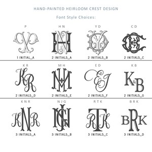 Vintage Crest 7 - Pre-made Heirloom Crest Design With Your Choice of ...