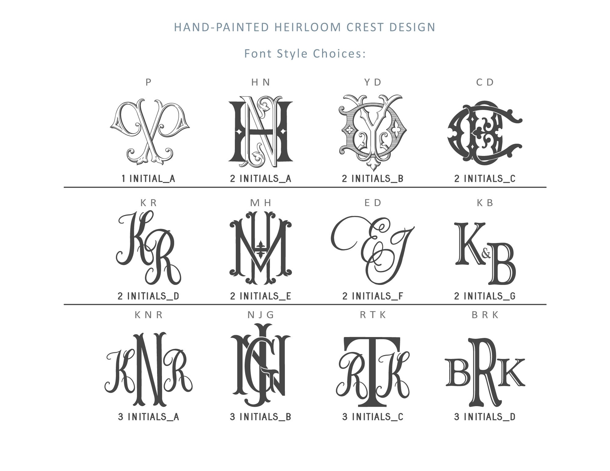 Vintage Crest 7 - Pre-made Heirloom Crest Design With Your Choice of ...