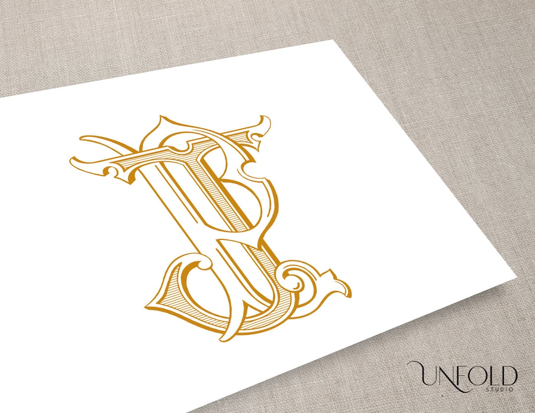 P & J Name Initials, Classic Monograms, Wedding Monogram, Two Initial ...
