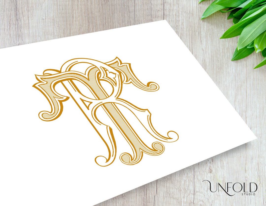TR or RT Name Initials, Classic Monograms, Wedding Monogram, Duogram ...