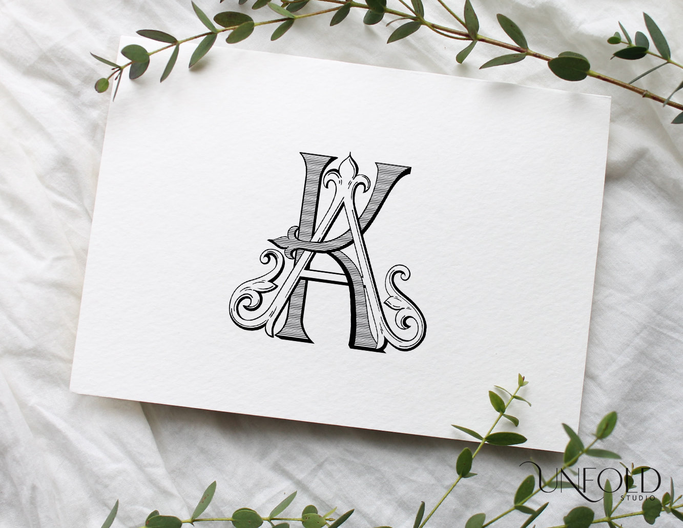 A & K Name Initials, Classic Monograms, Wedding Monogram, Duogram ...