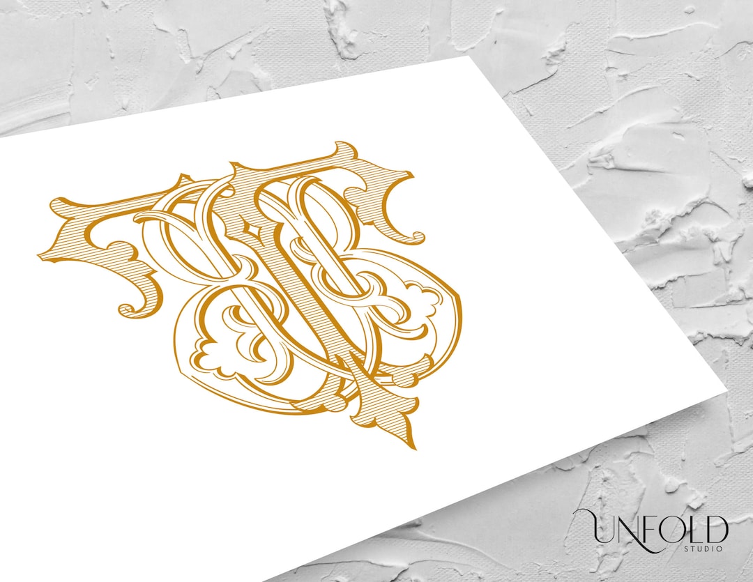 BTB Name Initials, Classic Monograms, Wedding Monogram, Duogram ...