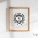 M Single Monogram Initial Name Initials, With Elaborate Border, Wedding ...