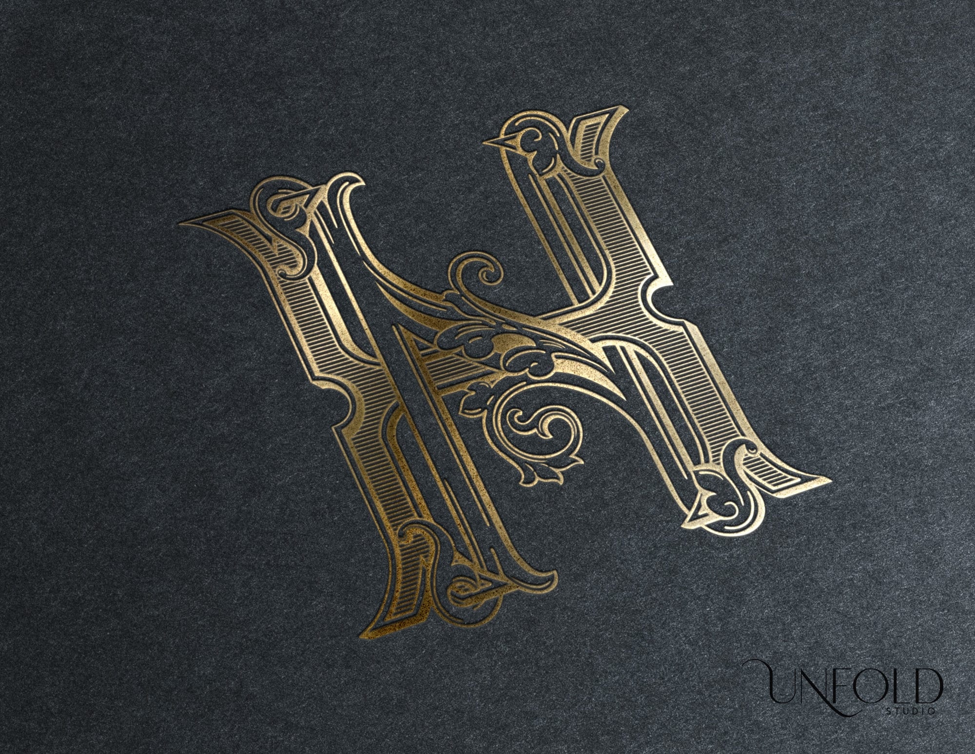 H & N Classic Interlocking Monograms, Wedding Monogram, Digital ...