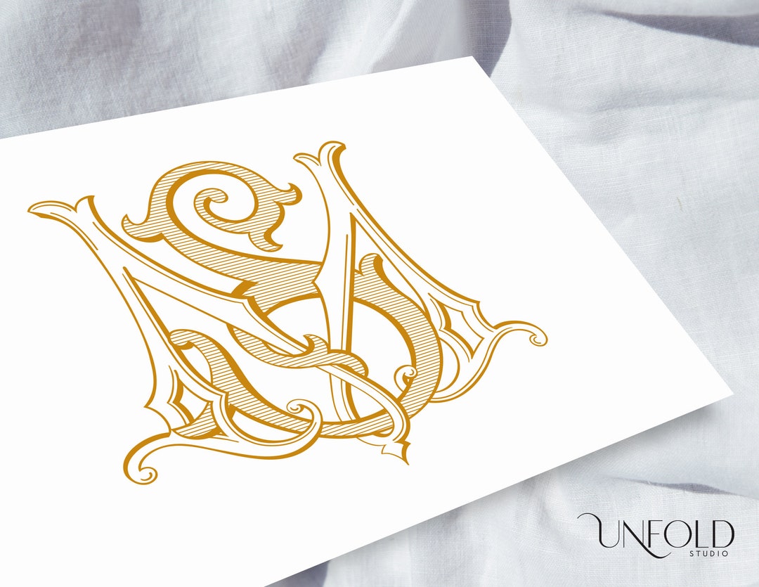 M & S Name Initials, Classic Monograms, Wedding Monogram, Duogram ...