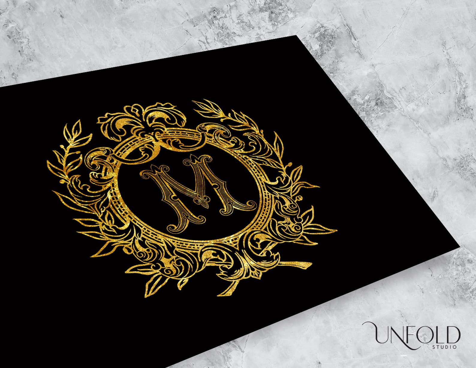 Digital Antique Monogram M Antique Monogram Elaborate - Etsy