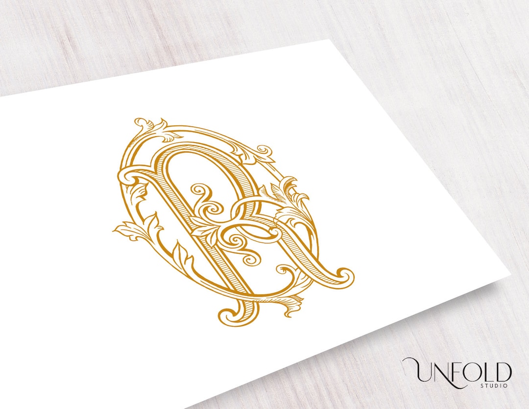 O and R Interlocking Monograms, Wedding Monogram, Digital Download ...