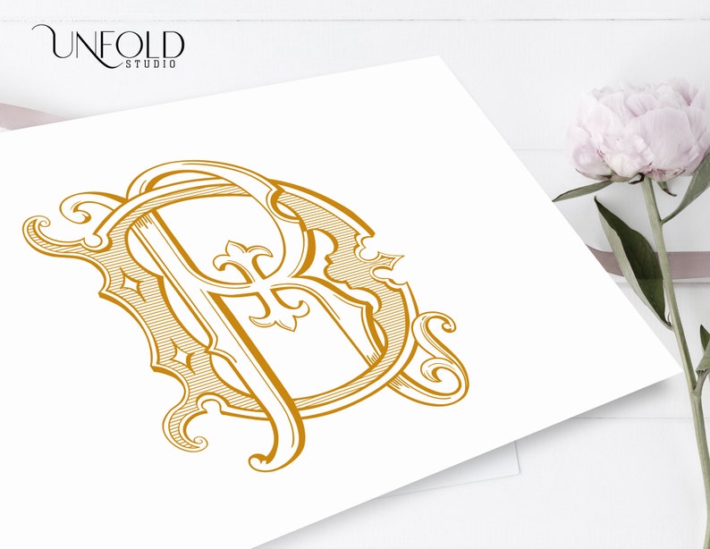 Classic Interlocking Monograms Wedding Monogram Digital - Etsy