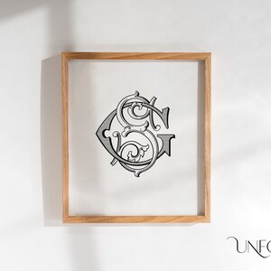 GS or SG Name Initials, Classic Monograms, Wedding Monogram, Digital ...