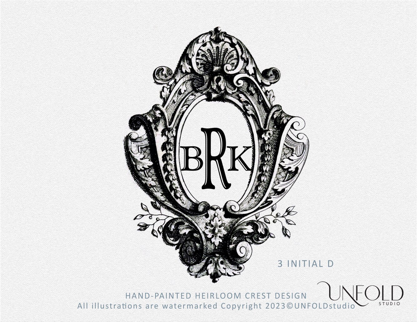 Vintage French Wedding Crest, Monogram Logo Design and Branding ...