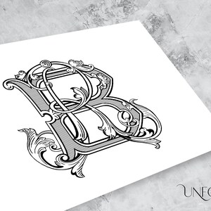 BR, RB Name Initials Vintage Monograms, Wedding Monogram, Duogram ...