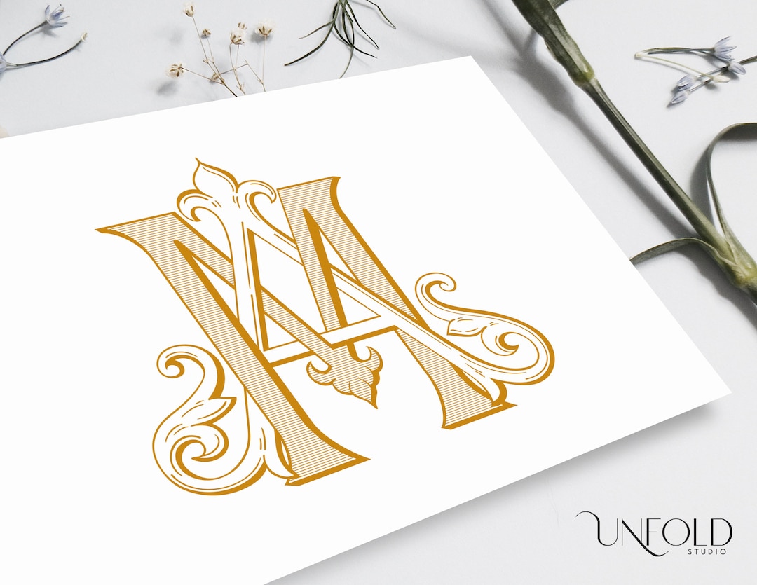 M & A Name Initials, Classic Monograms, Wedding Monogram, Duogram ...