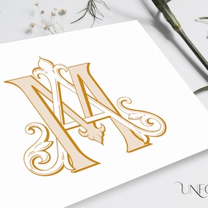 M & A Name Initials, Classic Monograms, Wedding Monogram, Duogram ...