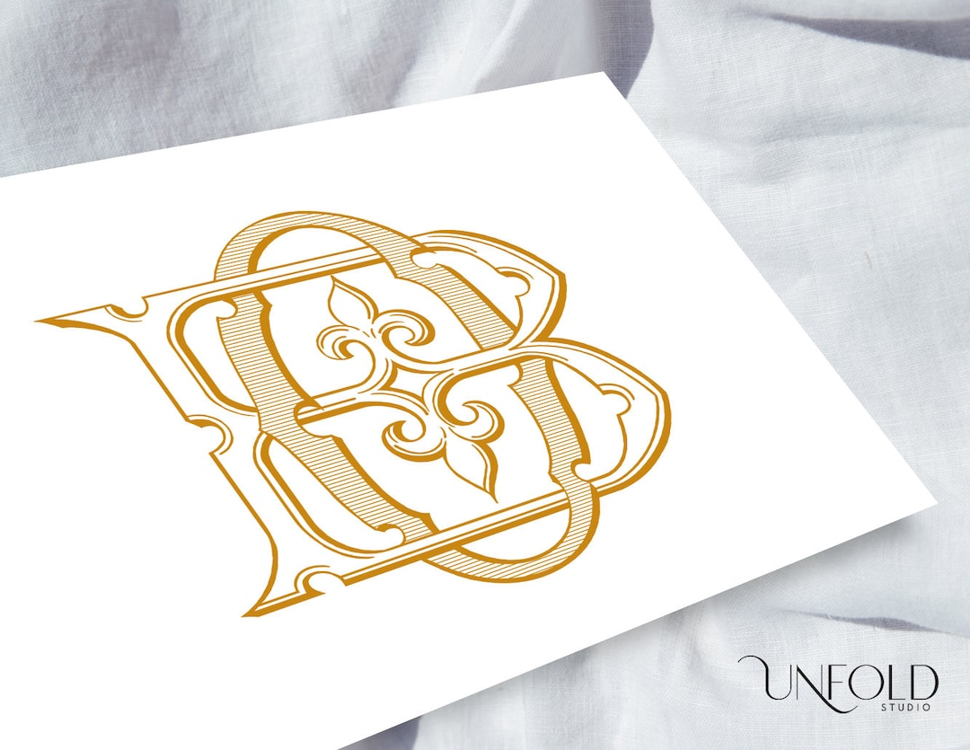 OB or BO Name Initials, Classic Monograms, Wedding Monogram, Duogram ...