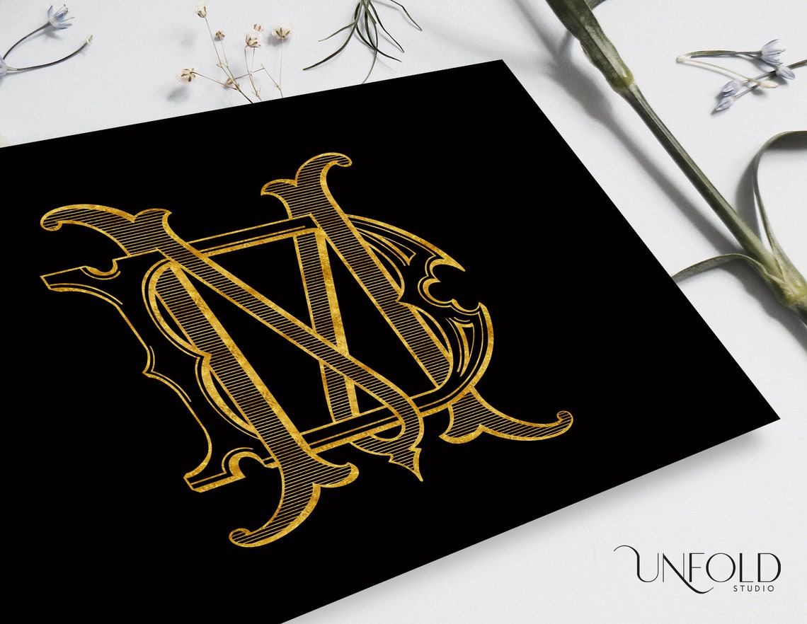 MD Name Initials Classic Monograms Wedding Monogram - Etsy